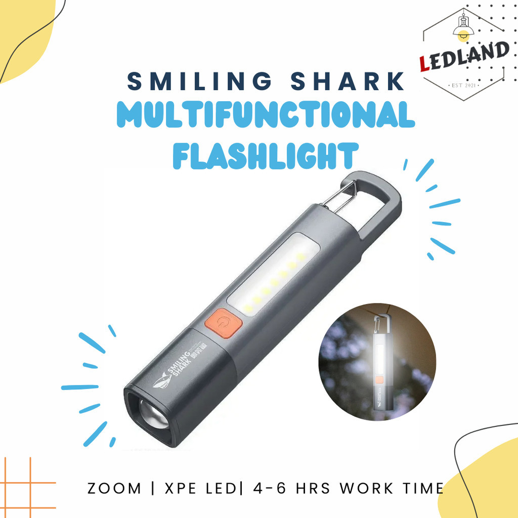 Smiling Shark SD1023 Multifunction Flashlight Portable XPE LED ...