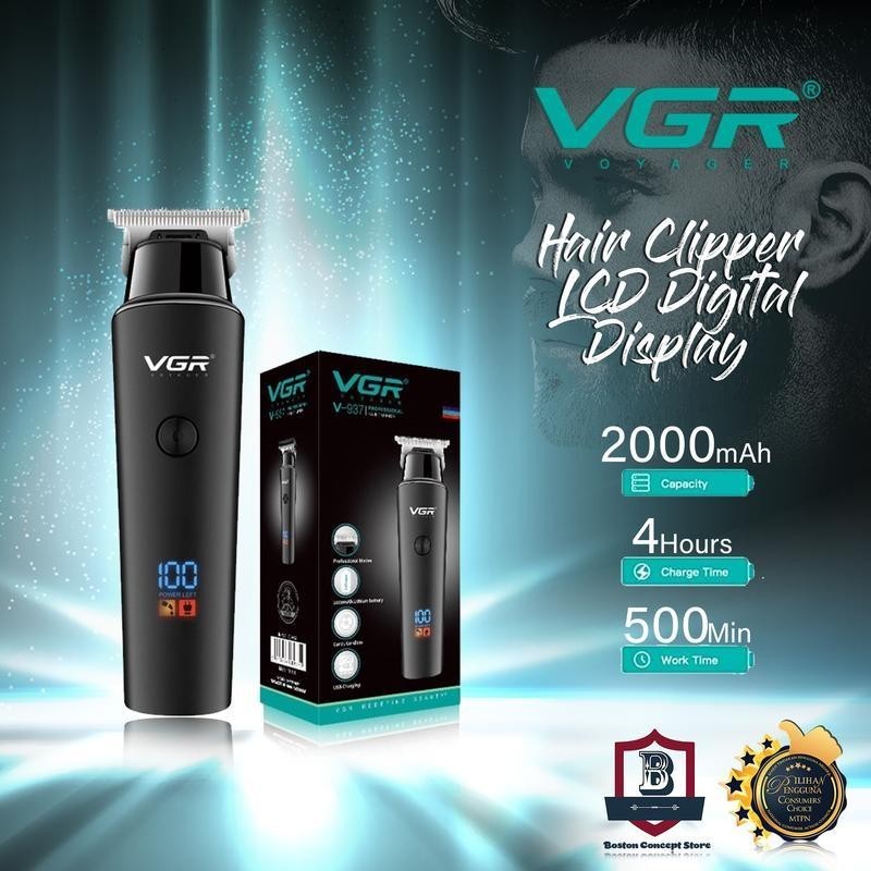 NEW 2024 VGR V-937 Adult Hair Clipper LCD Digital Display Hair Clipper Hair Salon Special Black ...
