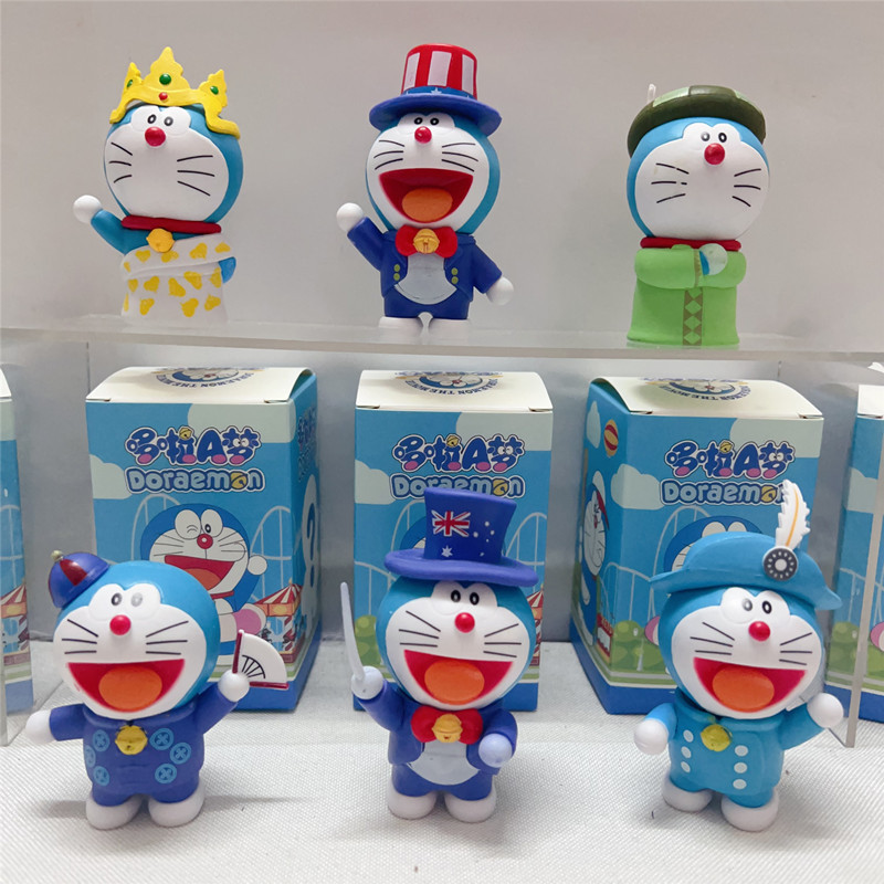 Doraemon Blue Fat Man Tinkerbell Cat Figure Mystery Box Around the ...