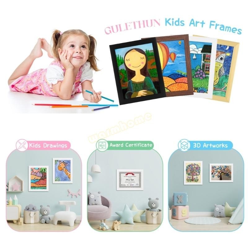 ACG A4 Children Art Frame Sets Size Replaceable Photo Display for Poster Photo Drawing Paintings ...