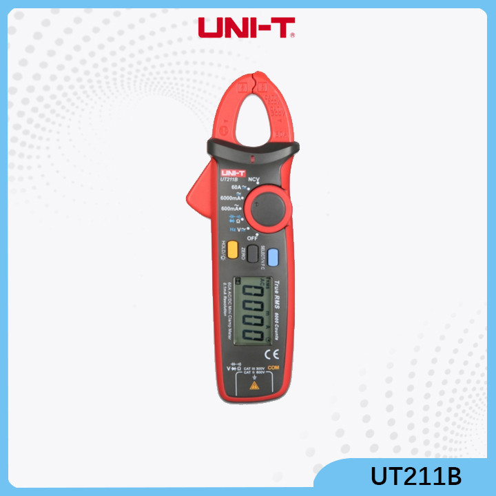 UNI-T UT211B 60A True RMS Mini AC DC Current Digital Clamp Multimeter ...