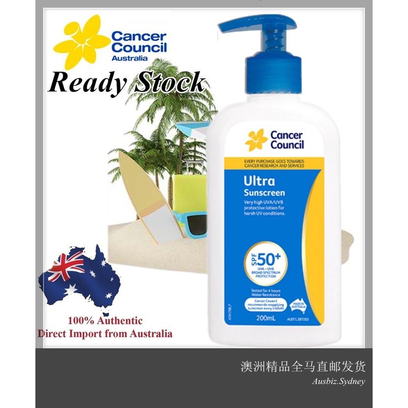 [Ready Stock EXP: 03/2027] Cancer Council SPF 50+ Ultra Sunscreen Pump ...
