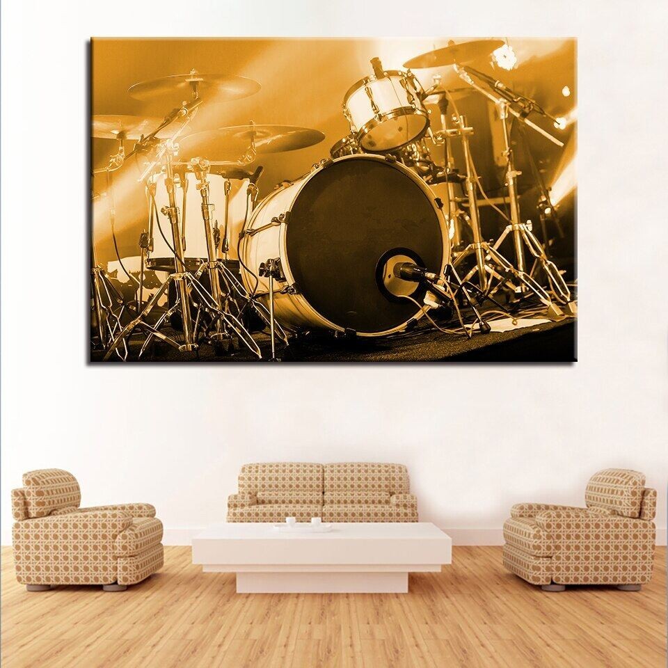 1 Piece Hd Print Canvas Paintings For Living Room Musical Instruments ...
