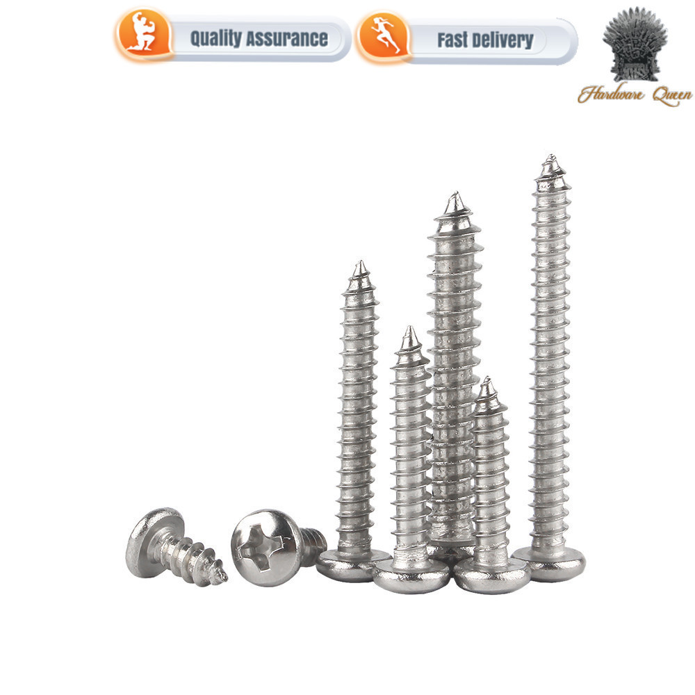 [QL] 304 Round Head Phillips Self-Tapping Screw M5M6M8 Screw [QL2] | Shopee Malaysia