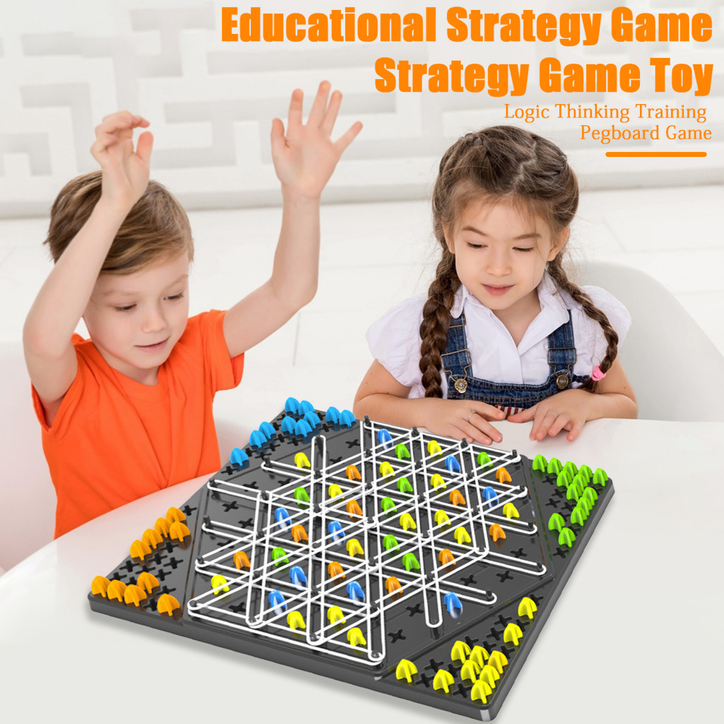 Triangle Pegboard Game Logic Thinking Training Pegboard Game Geometry ...