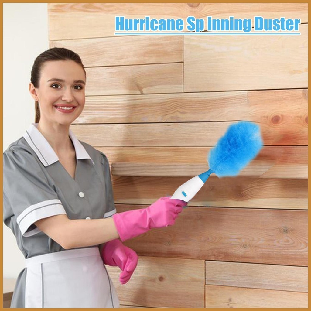 Quick Cleaning Spin Duster Electric Duster Dust Brush Tool Feather ...