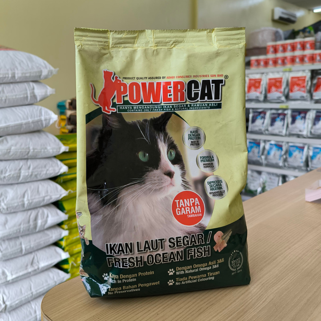 [1.3KG] POWERCAT FRESH OCEAN FISH | MAKANAN KUCING | CAT FOOD | IKAN ...