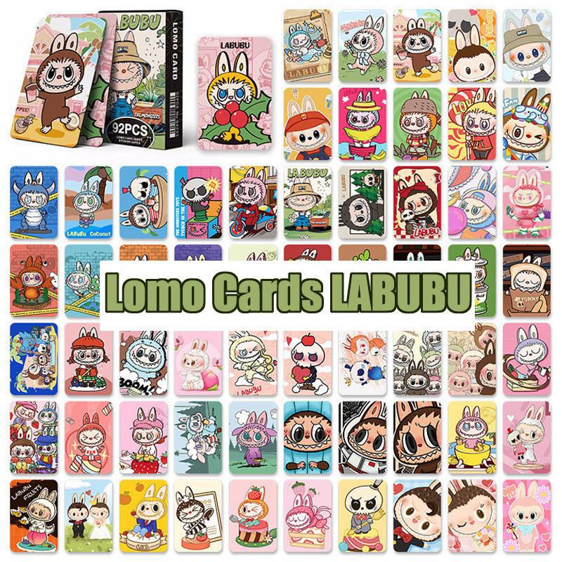 LABUBU 92pcs Collection Lomocard Pop Mart Lomo Cards LABUBU The Monster ...