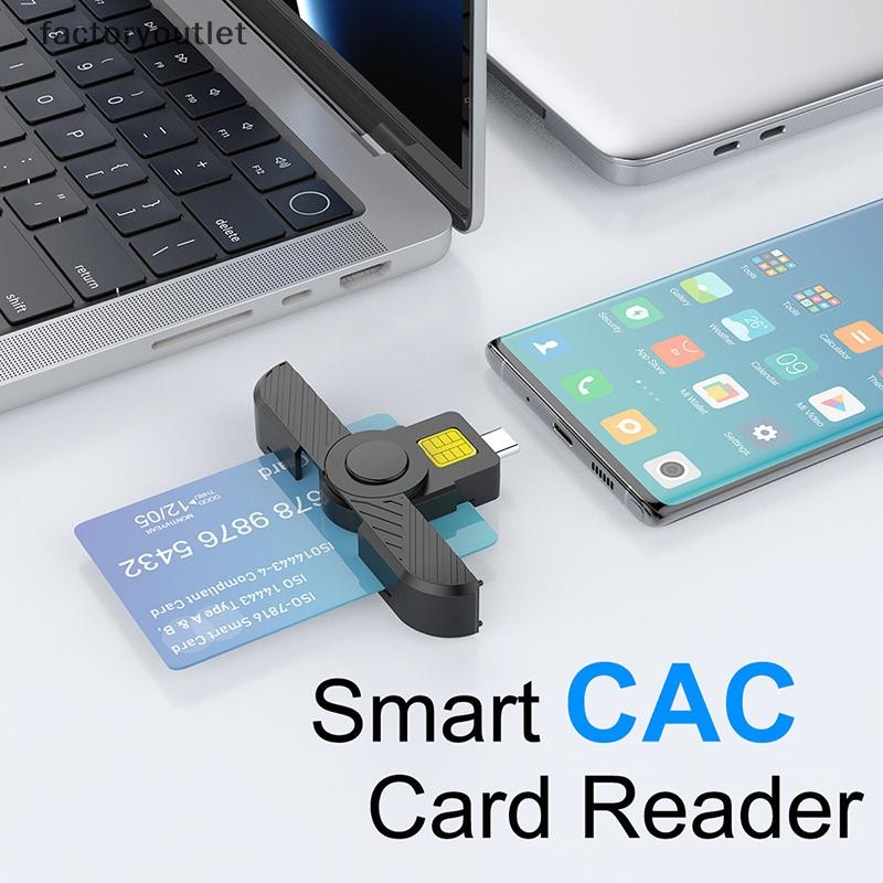 FCMY USB-C IC Smart Card Reader For Bank Card ID Card Portable Type-C ...