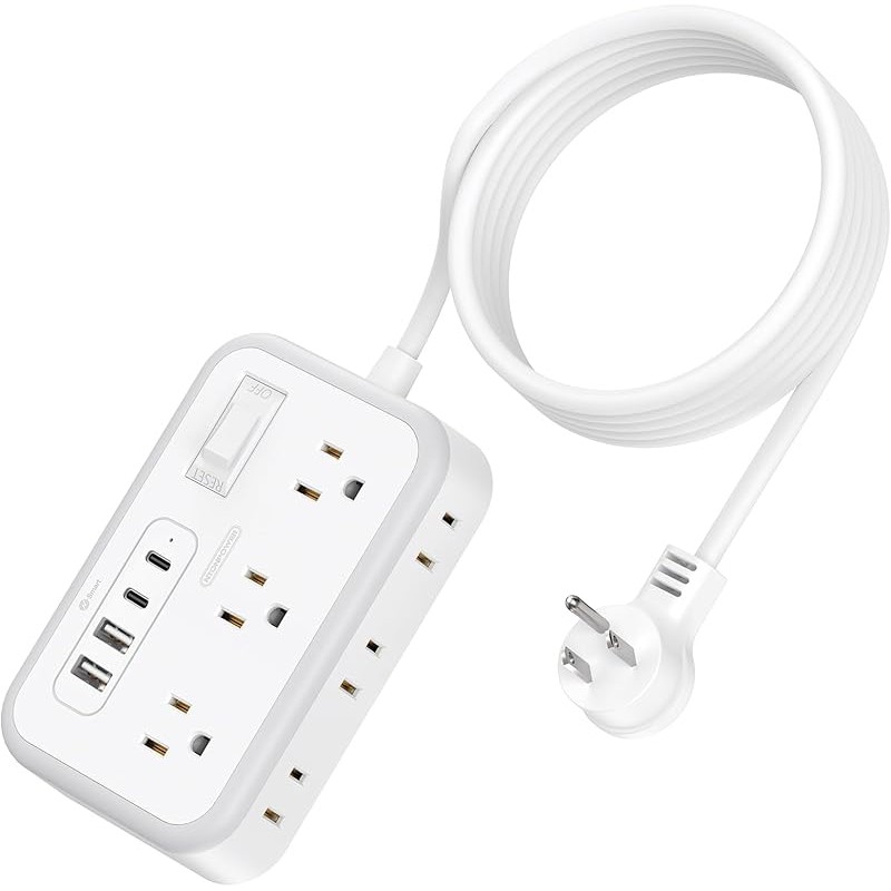 Extension Cord 15 ft, Surge Protector Power Strip with 6 Widely Outlets ...