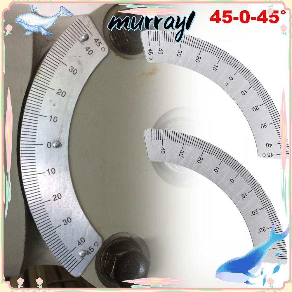 MURRAY1 45-0-45° Protractor, Metal Woodworking Ruler Circular Arc ...