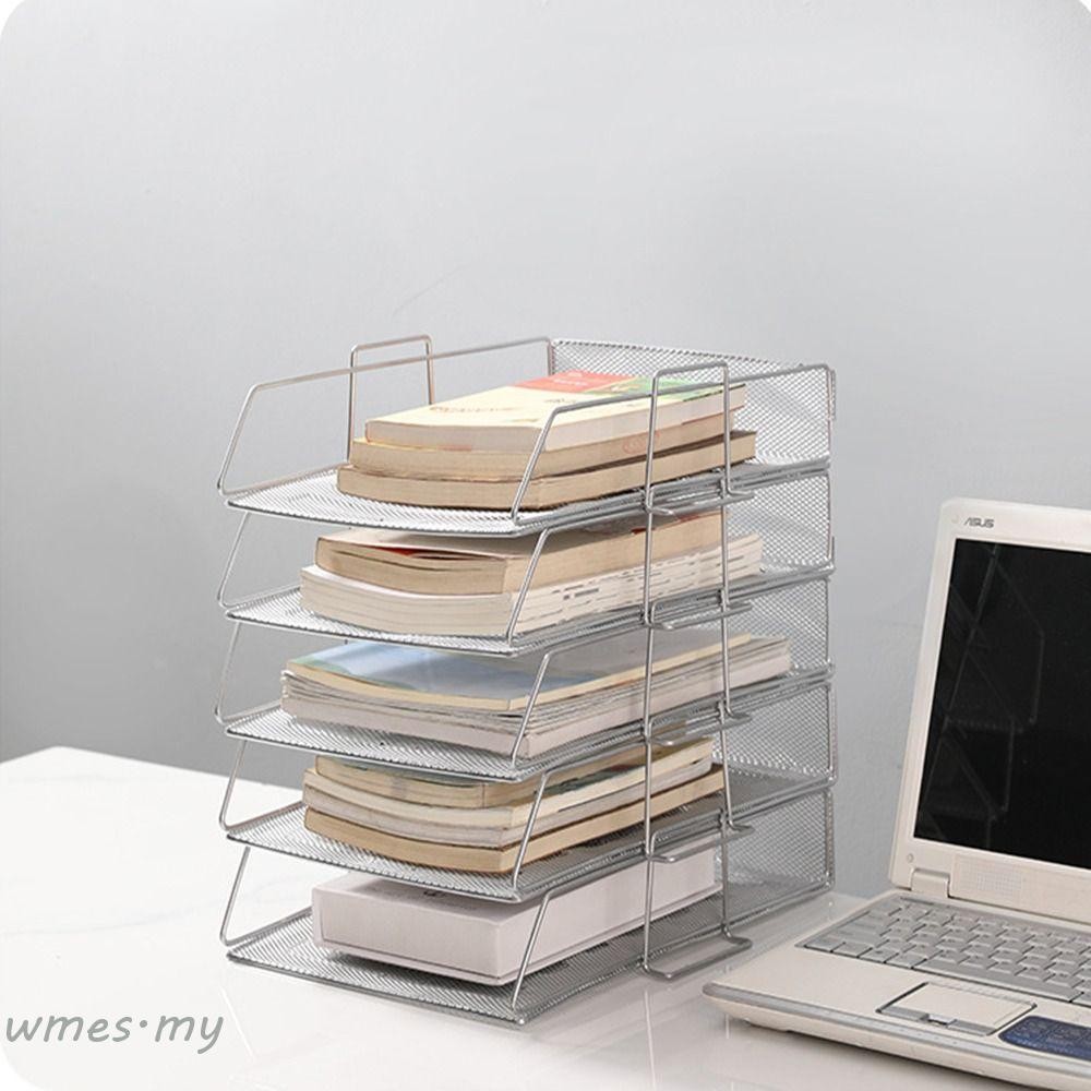 WMES1 Stackable File Rack, Desktop Organizer File Organizer A4 File ...