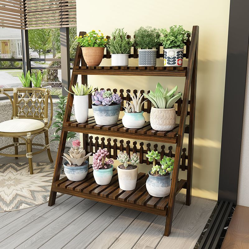 Mobile folding flower rack balcony living room shelves multi-layer ...
