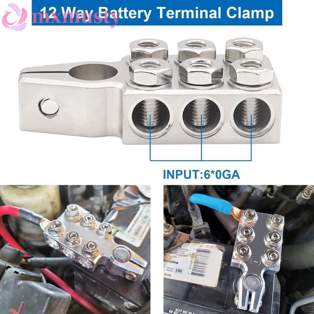 MXMUSTY 2 Pcs Battery Terminal Connectors, Battery Pile Head Car Audio ...