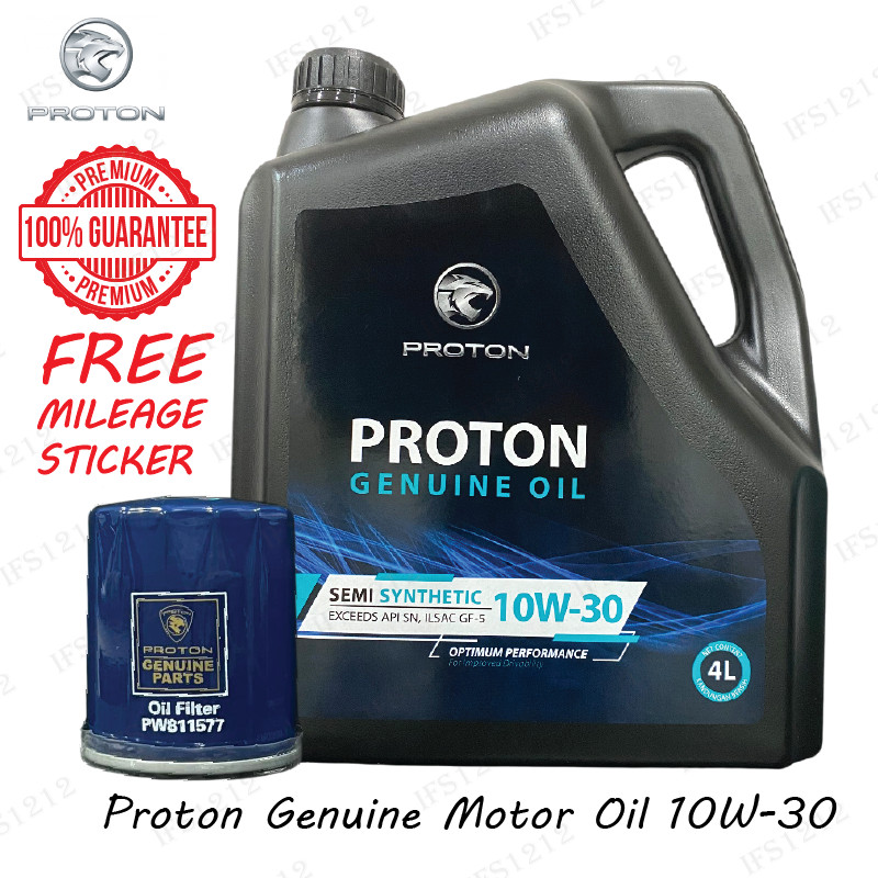 🇲🇾ORI NEW🔥 PROTON 10W30 SEMI 4L PERSONA SAGA VVT BLM FLX EXORA PREVE ...