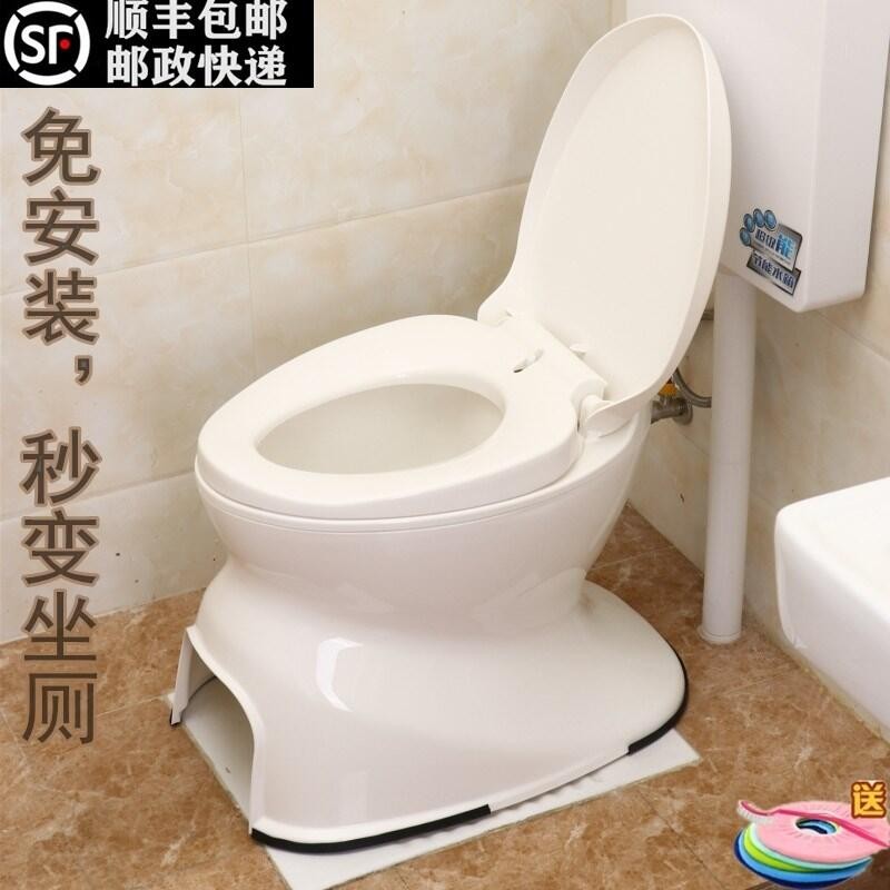 Portable Elderly Toilet Seat Simple Ditch to Sit Toilet Chair Hospital ...