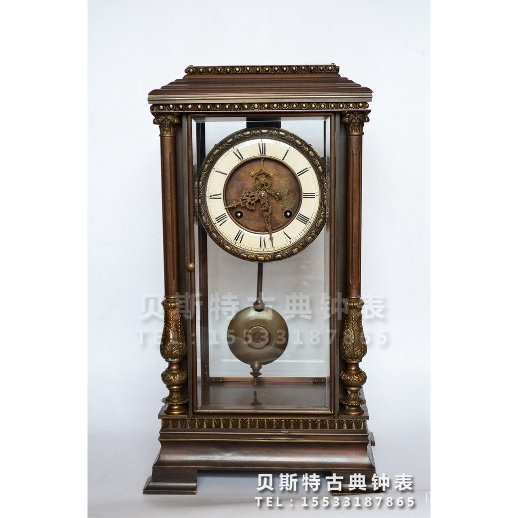 Table Clock Classical Mechanical Pure Copper Table Clock Old-fashioned ...