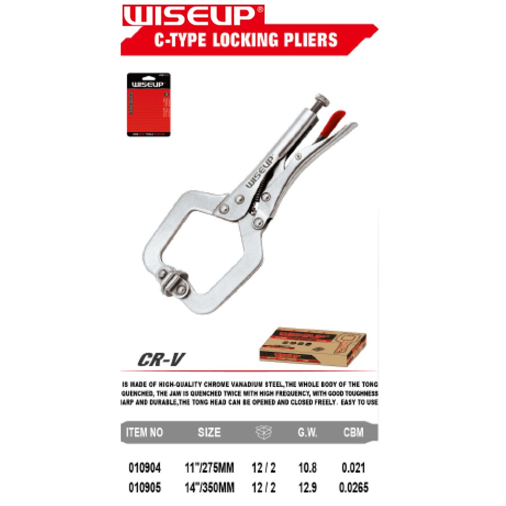 ( FAST SHIP ) WISEUP C Clamp weld Clip Woodwork Fix Plier Grip Vise ...