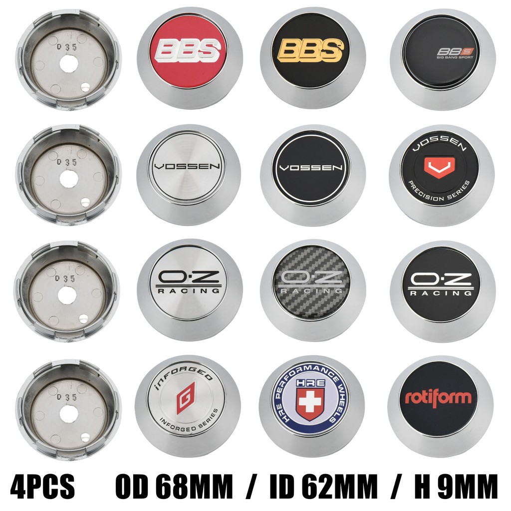 JDM Car Racing 68mm OZ Wheel Center Cap ADV1 INFORGED Emblem Wheel ...