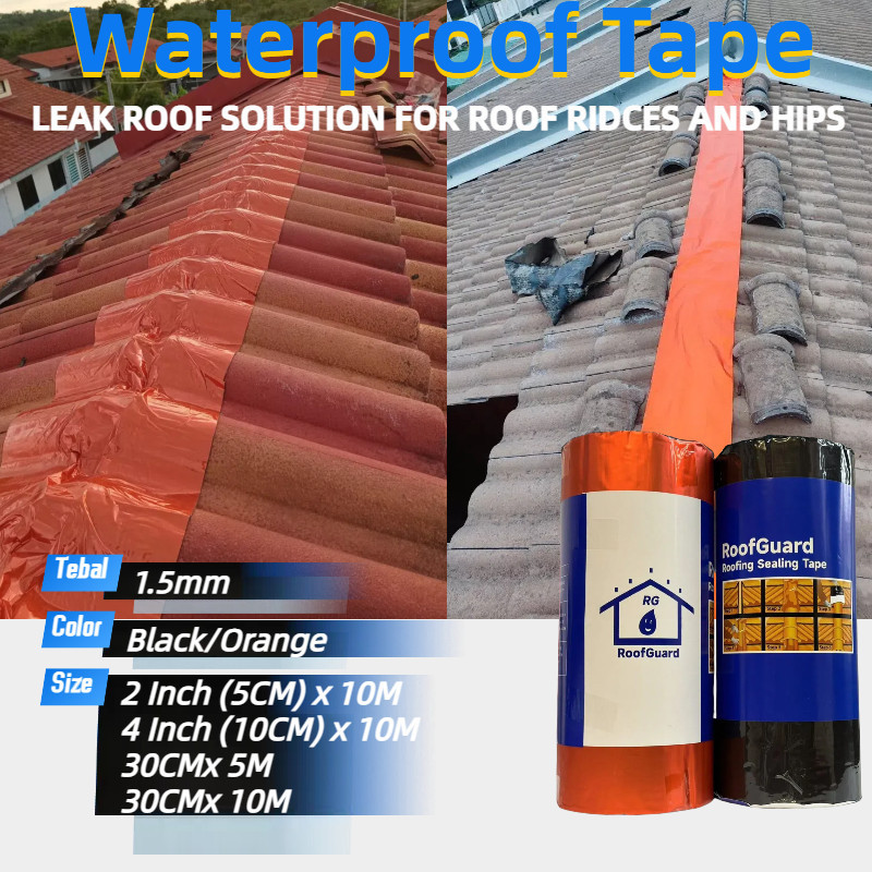 5cm-1m SAF TAPE / Sealfix Dry Fix Roof Ridge Leak Proof Bitumen Poly ...