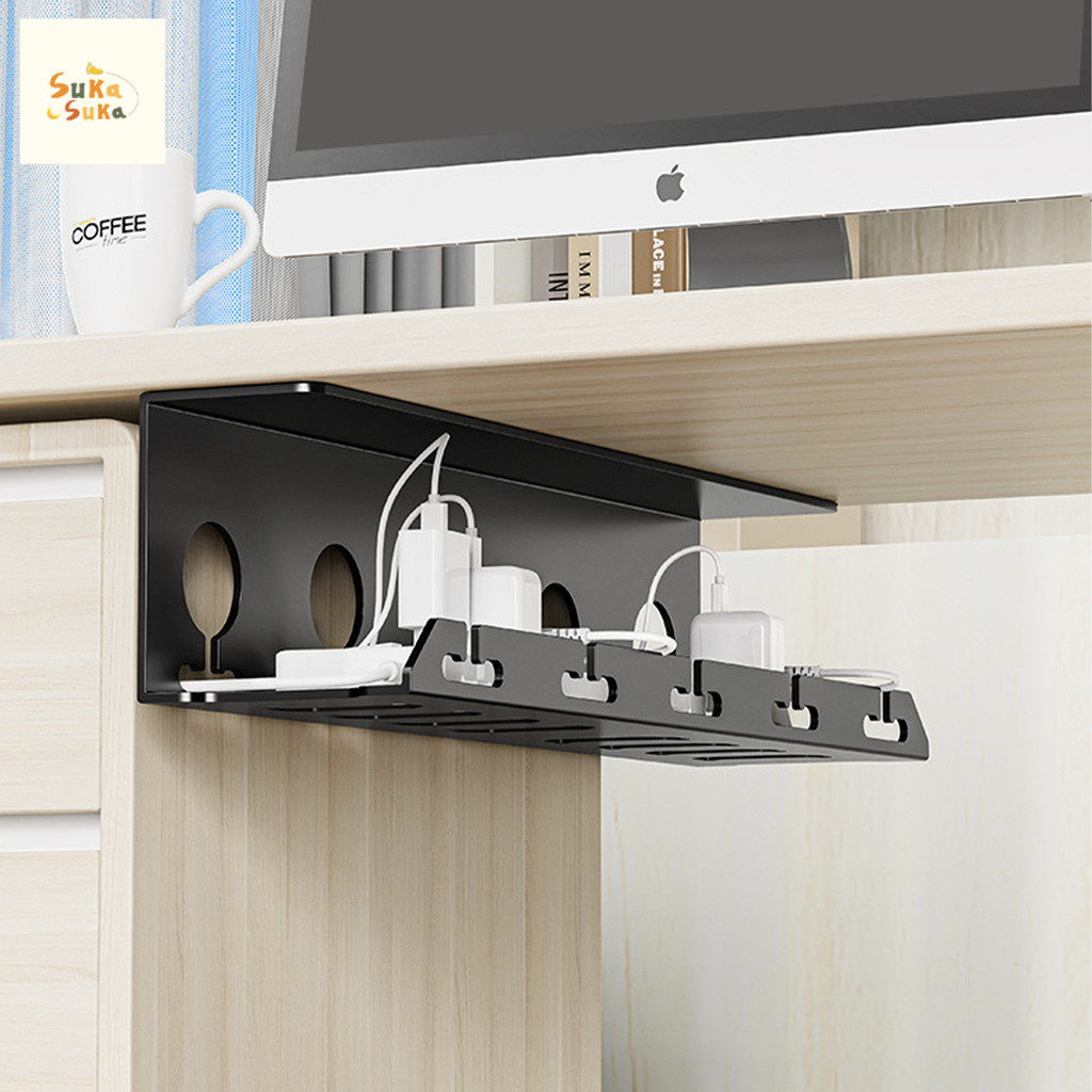 Tray Under Desk Wire Storage Rack Under Table Cable Management Tray ...