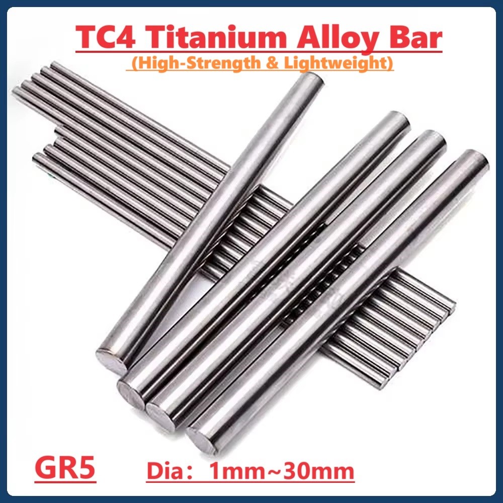 TC4 Titanium Alloy Bar Ti Rods Round Bars High-Strength Titanium Rod Diameter 1 2 3 4 5 6 8 10 ...