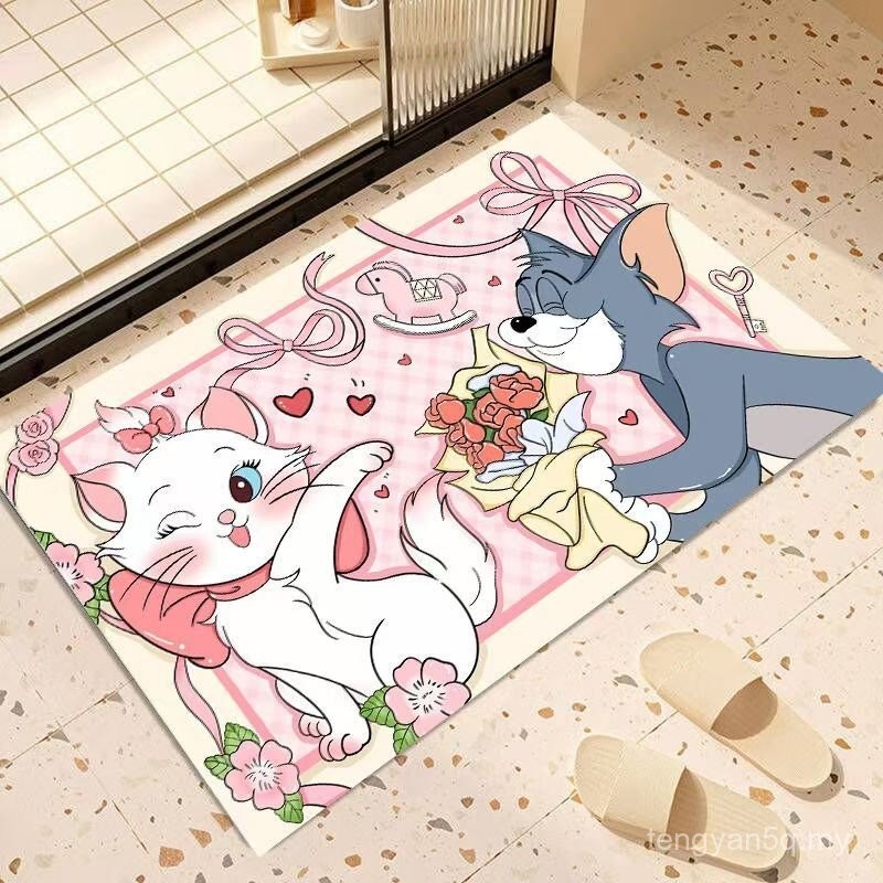 Silica Mud Mat | Dopamine Tom and Jerry Bathroom Mat | Anti-slip Pad ...