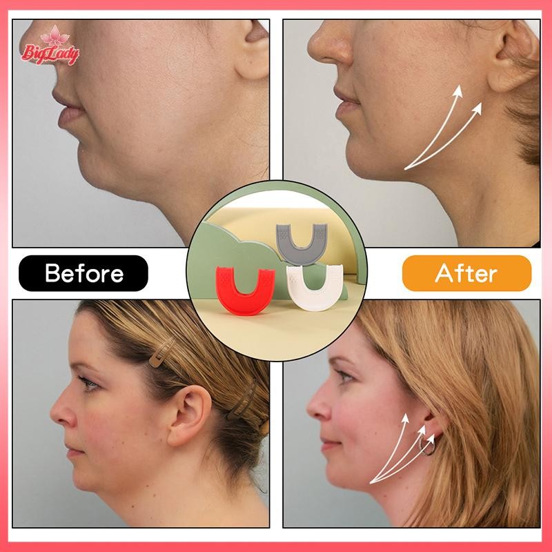 NFPH> Silicone Jaw Line Exerciser Portable Face Muscle Trainin Bite ...