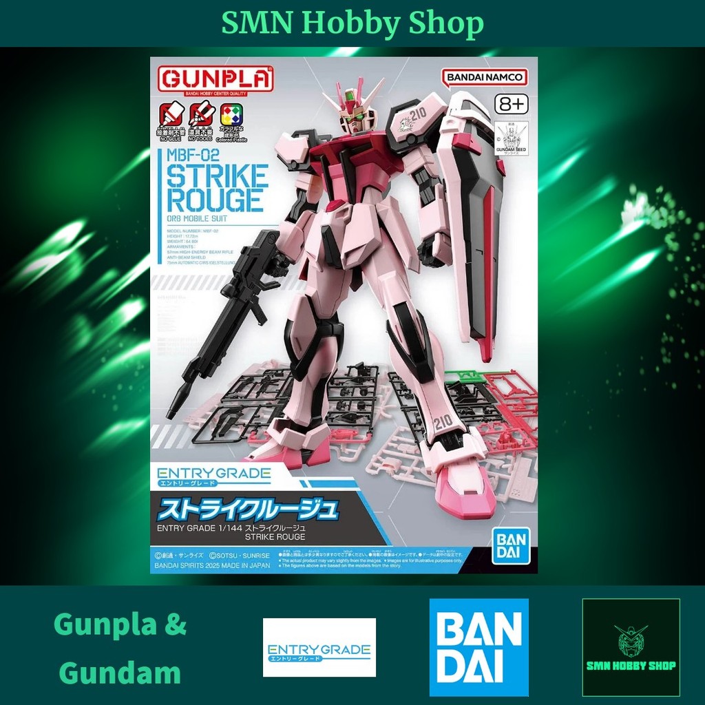 Entry Grade 1/144 Strike Rouge Gundam Gunpla Gundam Toys Plastic Model Kit [Mobile Suit Gundam ...