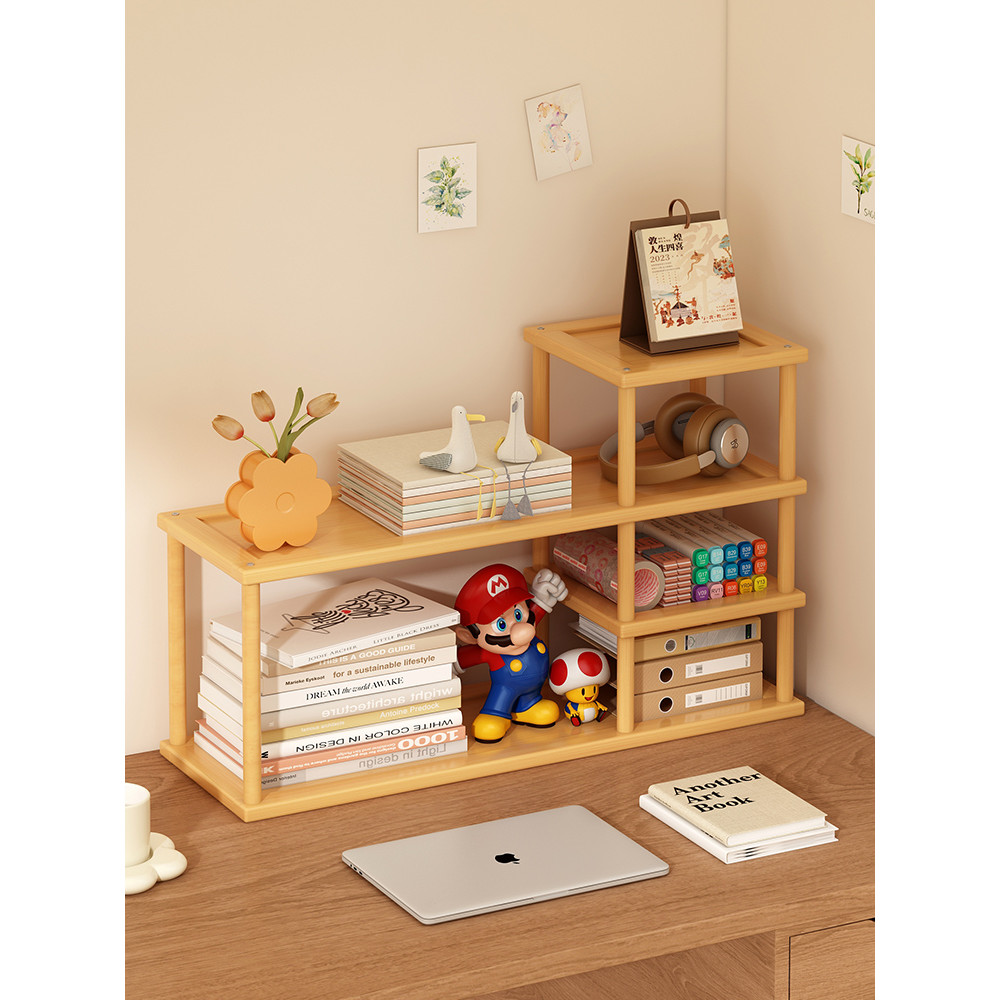 Desktop Rak Buku Kecil untuk Kanak-kanak dan Pelajar Meja Asrama Rak ...