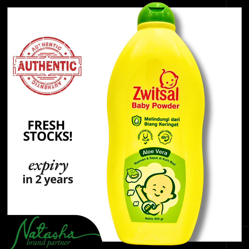 Zwitsal Baby Powder With Aloe Vera 300g by Natasha co-brands | Shopee ...