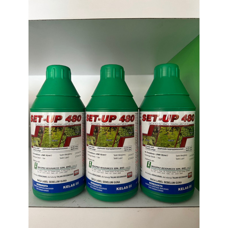 [ORIGINAL] 1L 4L SET-UP 480 GLYPHOSATE 41% RACUN RUMPUT LALANG/RACUN ...