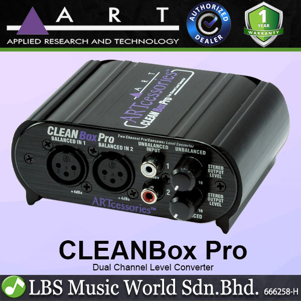 ART CLEANBox Pro Dual Channel Balanced / Unbalanced Stereo Level ...