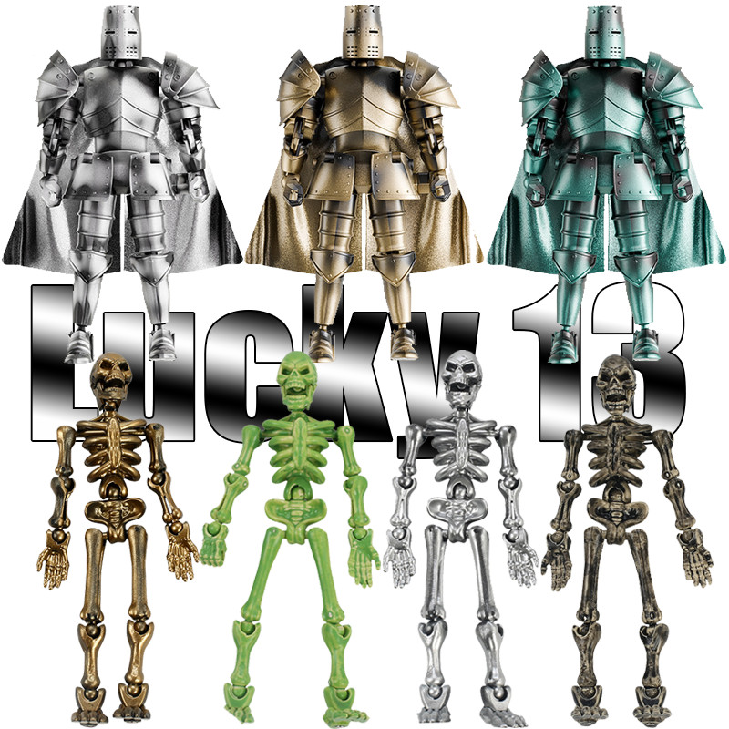 Skeleton Knight Man 3D Printing Lucky 13 Action Figure Dummy 13 ...