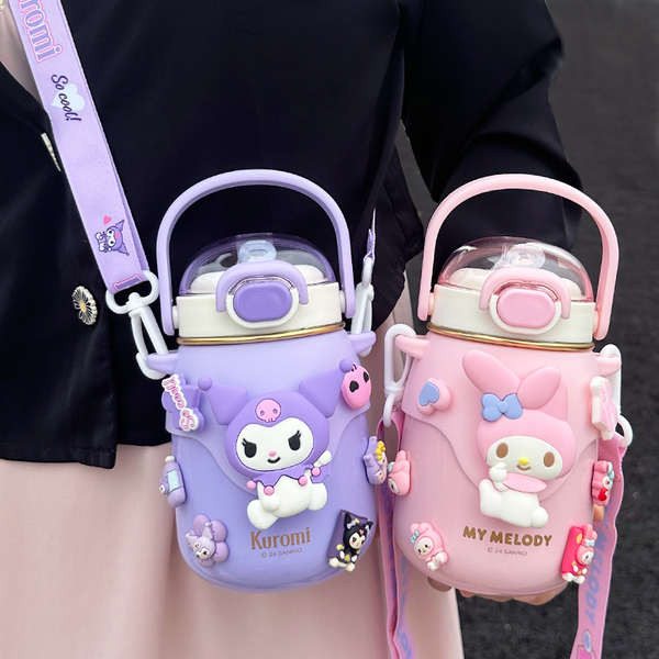 botol air kuromi botol air tahan sejuk kuromi botol kuromi Sanrio Kuromi Children's Straw ...