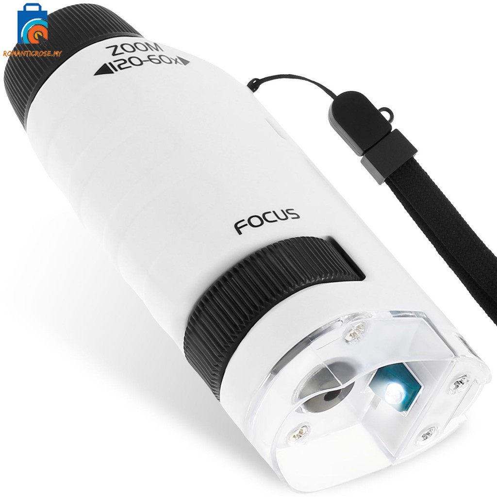 Pocket Microscope for Kids Mini Handheld Microscope 60X-120X LED ...