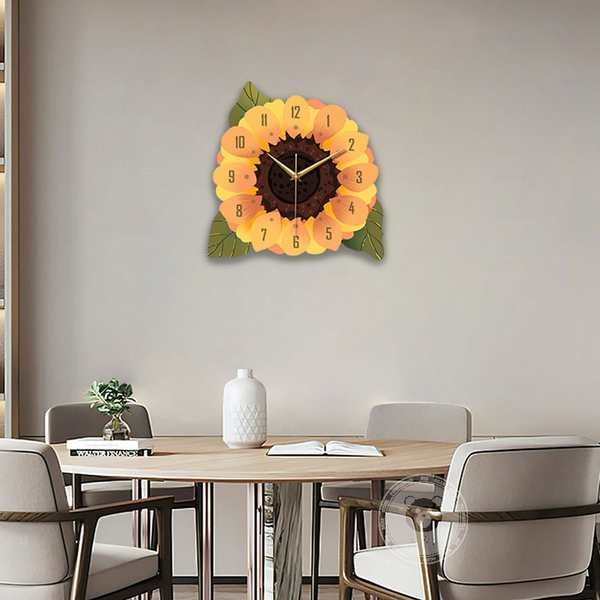 hiasan dinding hiasan ruang tamu Jam Dinding Bunga Matahari Ruang Makan ...