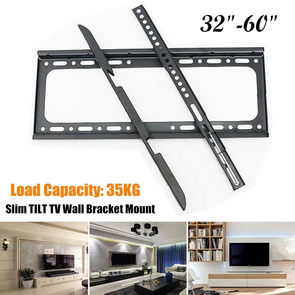 32" - 60" Fixed to Wall Tv Bracket LED/LCD Plasma Wall Mount Fix ...
