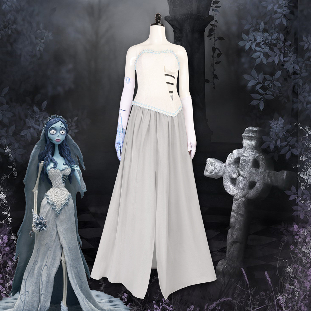 Corpse Bride Halloween Victoria Cosplay Dress - Gothic Wedding Gown ...