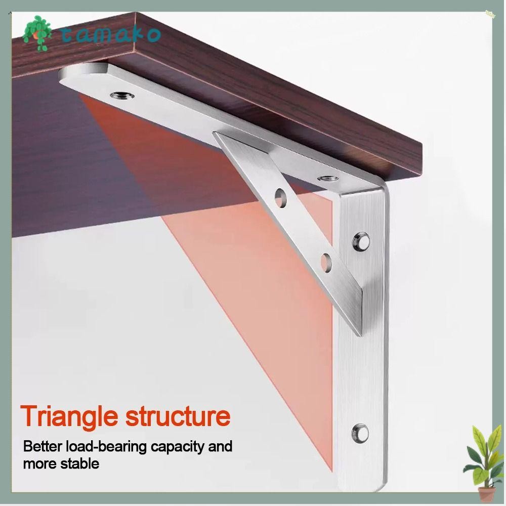 TAMAKO Shelf Bracket, Right Angle Heavy Duty Shelf Support, Stainless ...