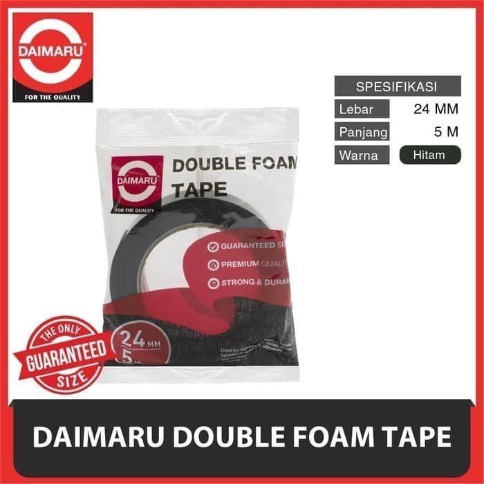 Aga88 Double Foam Tape (Foam) Daimaru 1"inch / 24mm x 5m Insulation | Shopee Malaysia