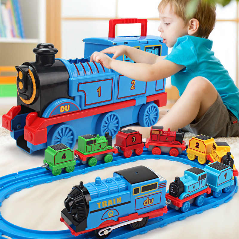 Electric Toy Rail Car Small Train Set Children's Toy Rail Locomotive ...