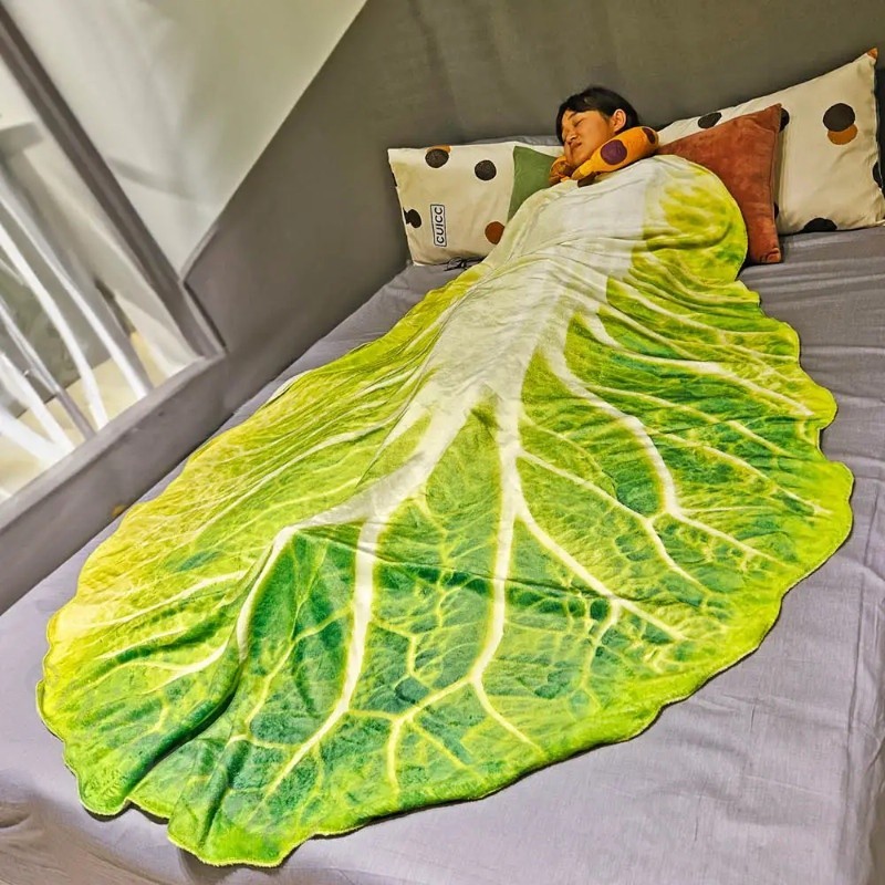 Double-Sided Creative Appearance Home Sofa Cabbage Blanket | Shopee ...