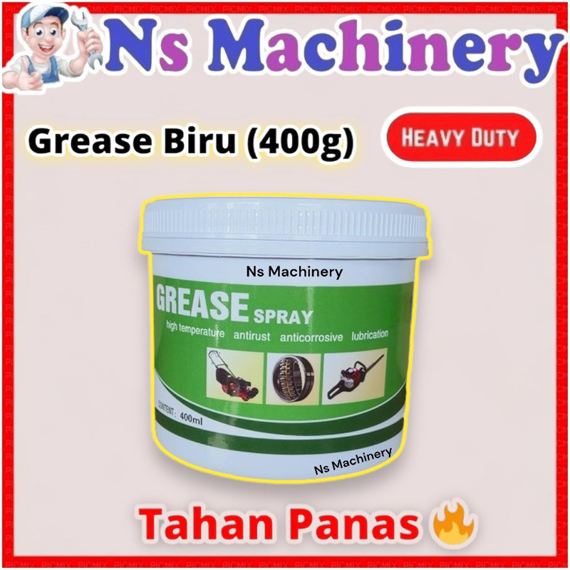 Heavy Duty Heat Resistant Grease Biru Machinery Grease Tahan Panas Brush Cutter | Shopee Malaysia