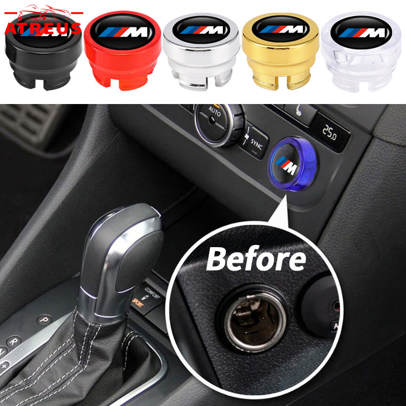 BMW M Car Cigarette Lighter Cover Auto Power Plug Socket Output Dust ...