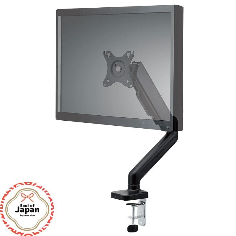 ELECOM Monitor Arm Single Arm for 17~32inch, Gas type, VESA standard compliant, Load capacity ...