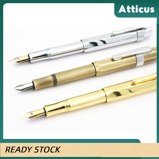 atticus Vintage Metal Octagon Short Fountain Pen Office Writing ...