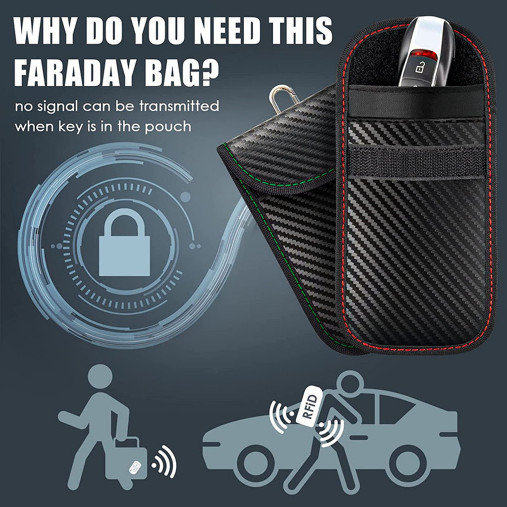 Bluetooth Protection Pouch 2 Pack Faraday Bag Key Fob Protector Rfid ...