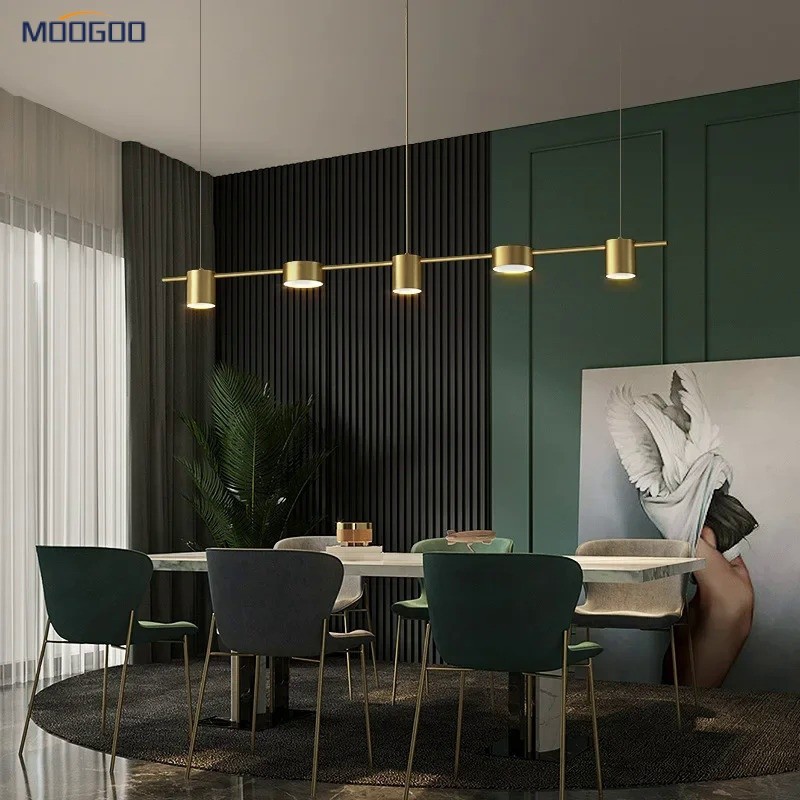 Modern Minimalist Pendant Light Strips Hanging Lamp Luxury Chandelier ...