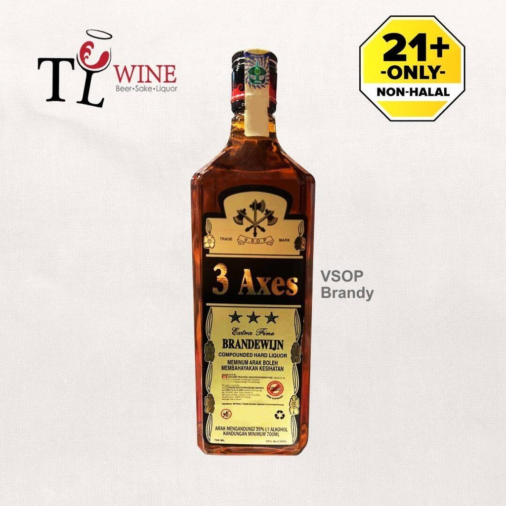 3 Axes VSOP 700ml Brandy ALC: 35% Duty paid 100% ORIGINAL (Local ...